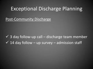 Exceptional snf discharge planning | PPTX