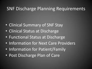Exceptional snf discharge planning | PPT