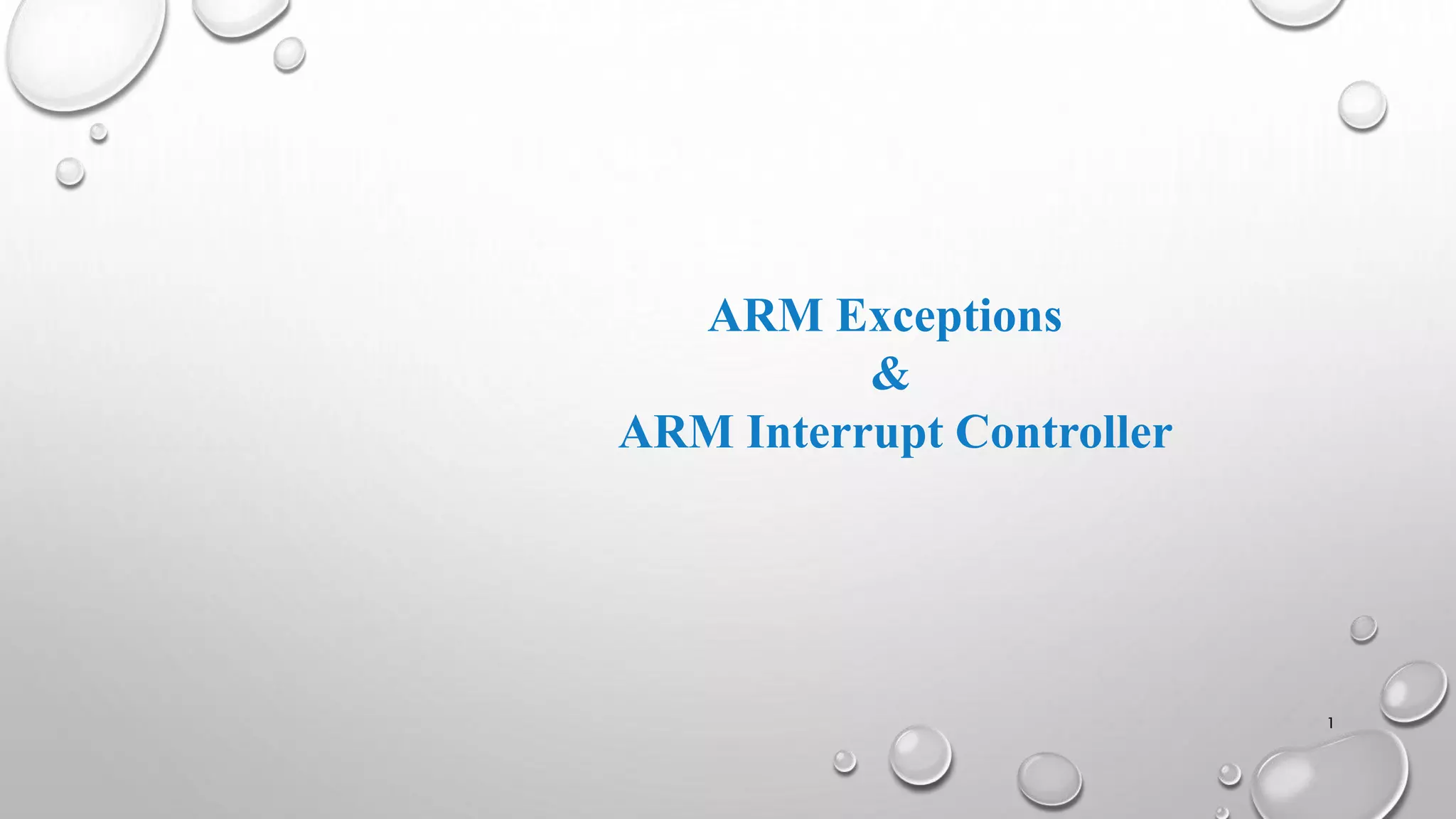 ARM Exception and interrupts | PPTX