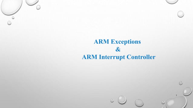 Arm Exception And Interrupts Pptx Operating Systems Computer