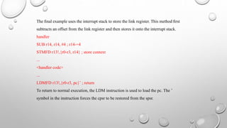 ARM Exception and interrupts | PPTX