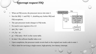 ARM Exception and interrupts | PPTX