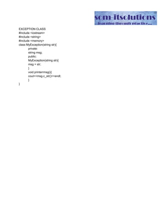 Exception Handling in the C++ Constructor | PDF