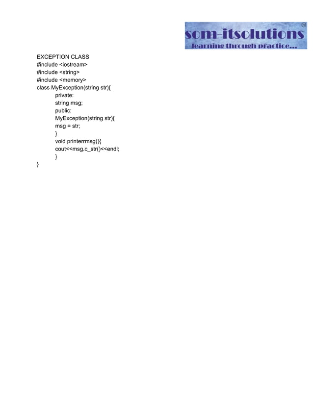 Exception Handling in the C++ Constructor | PDF