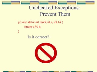 Exceptions irst | PPT | Programming Languages | Computing