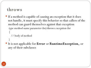 Exception handling | PPT