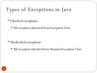 Exception handling | PPT | Programming Languages | Computing
