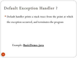 Exception handling | PPT