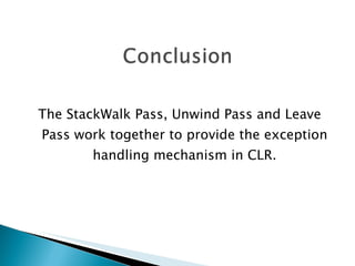 Exception Handling Mechanism in .NET CLR | PPT