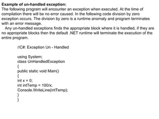 Exception handling | PPT
