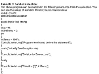 Exception handling | PPT