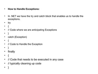 Exception handling | PPT
