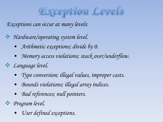 Exception handling | PPTX