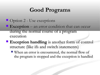 Exception handling | PPT
