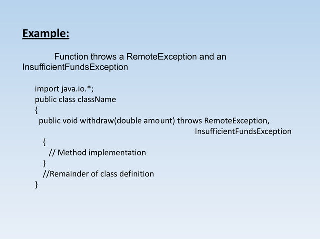 Exception handling in Java | PPTX