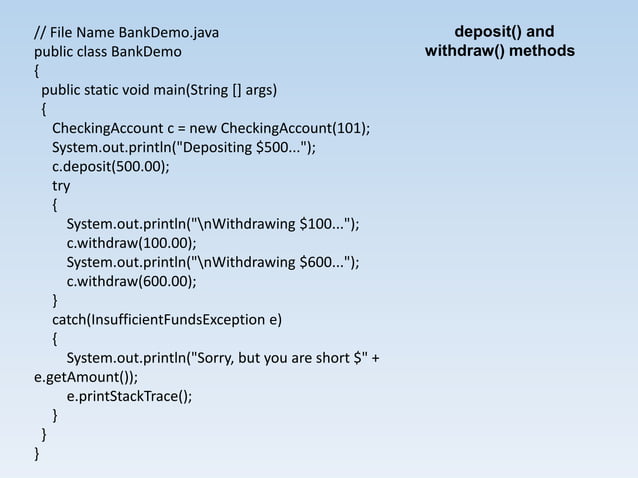 Exception handling in Java | PPTX