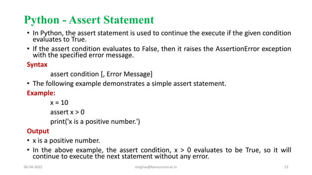Python Exception Handling | PPTX