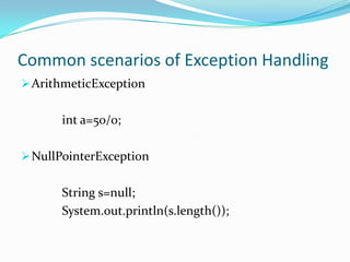 Exception Handling | PPTX | Programming Languages | Computing