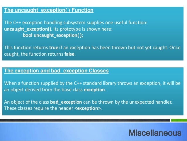 Exception Handling