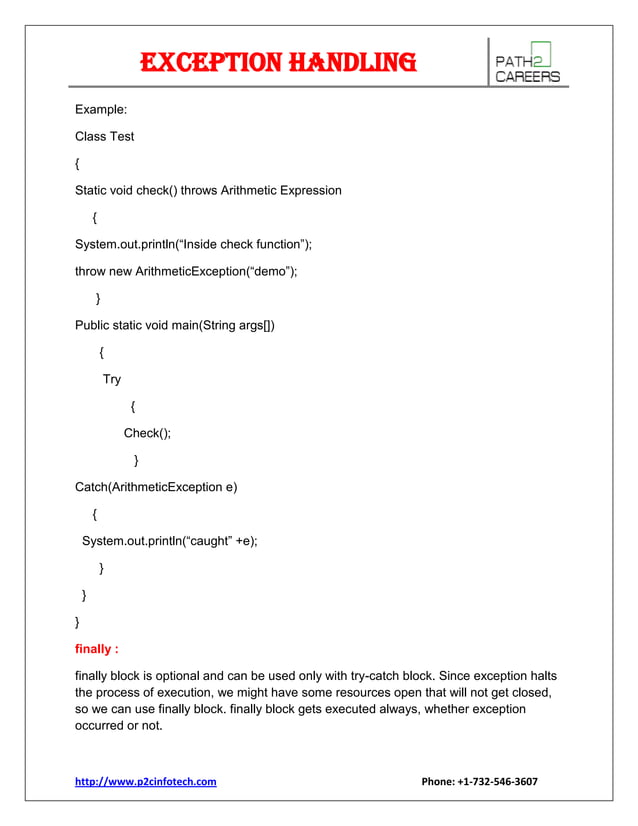 Java Exception handling | PDF