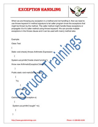 Exception handling | PDF