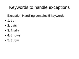 Exception handling | PPT