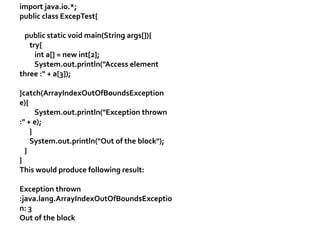Exception handling | PPTX