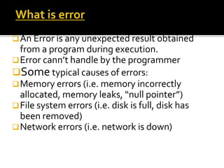 Exception handling | PPTX