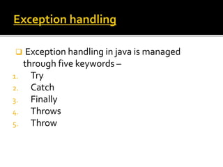 Exception handling | PPTX