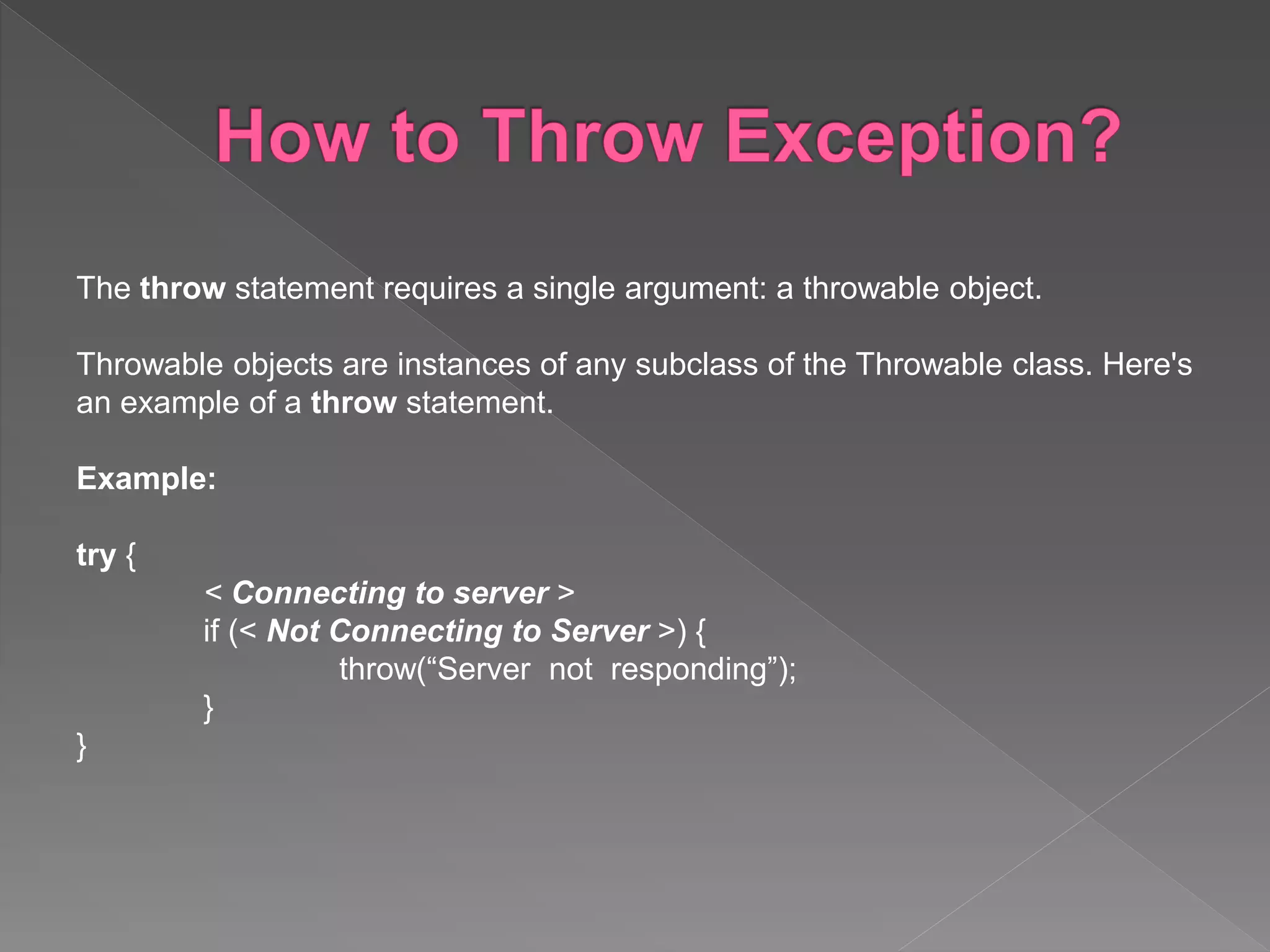 What is Exception Handling? | PPTX | Programming Languages | Computing