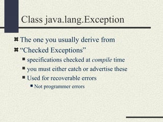 Exception handling | PPT | Programming Languages | Computing