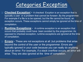 Exception handling | PPTX | Programming Languages | Computing