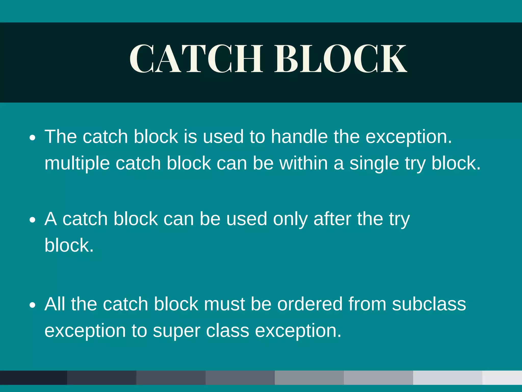 Exception Handling in Java | PDF | Programming Languages | Computing