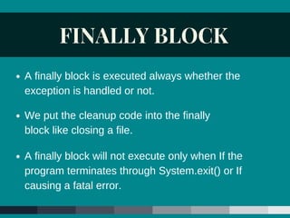 Exception Handling in Java | PDF