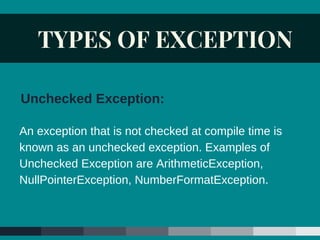 Exception Handling in Java | PPT