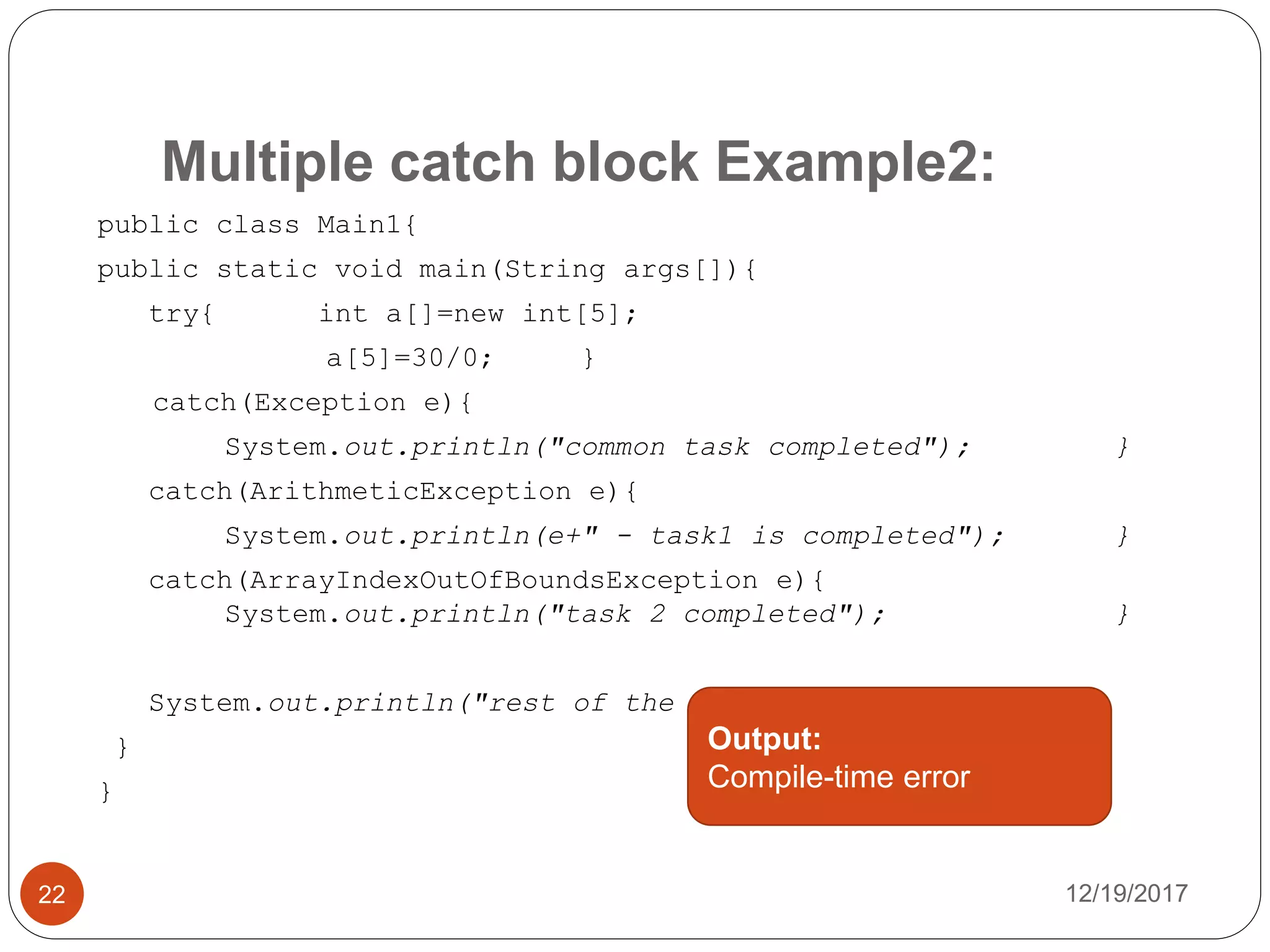 Exception handling | PPTX