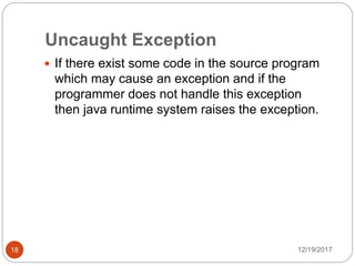 Exception handling | PPTX