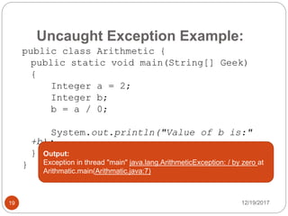 Exception handling | PPTX