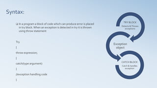 Exception handling | PPT