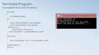 Exception handling | PPT