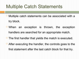 Exception handling | PDF