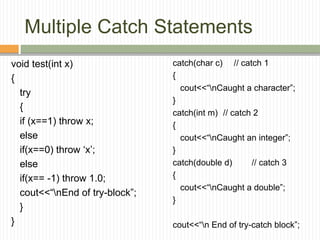Exception handling | PDF