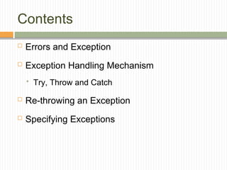 Exception handling | PDF