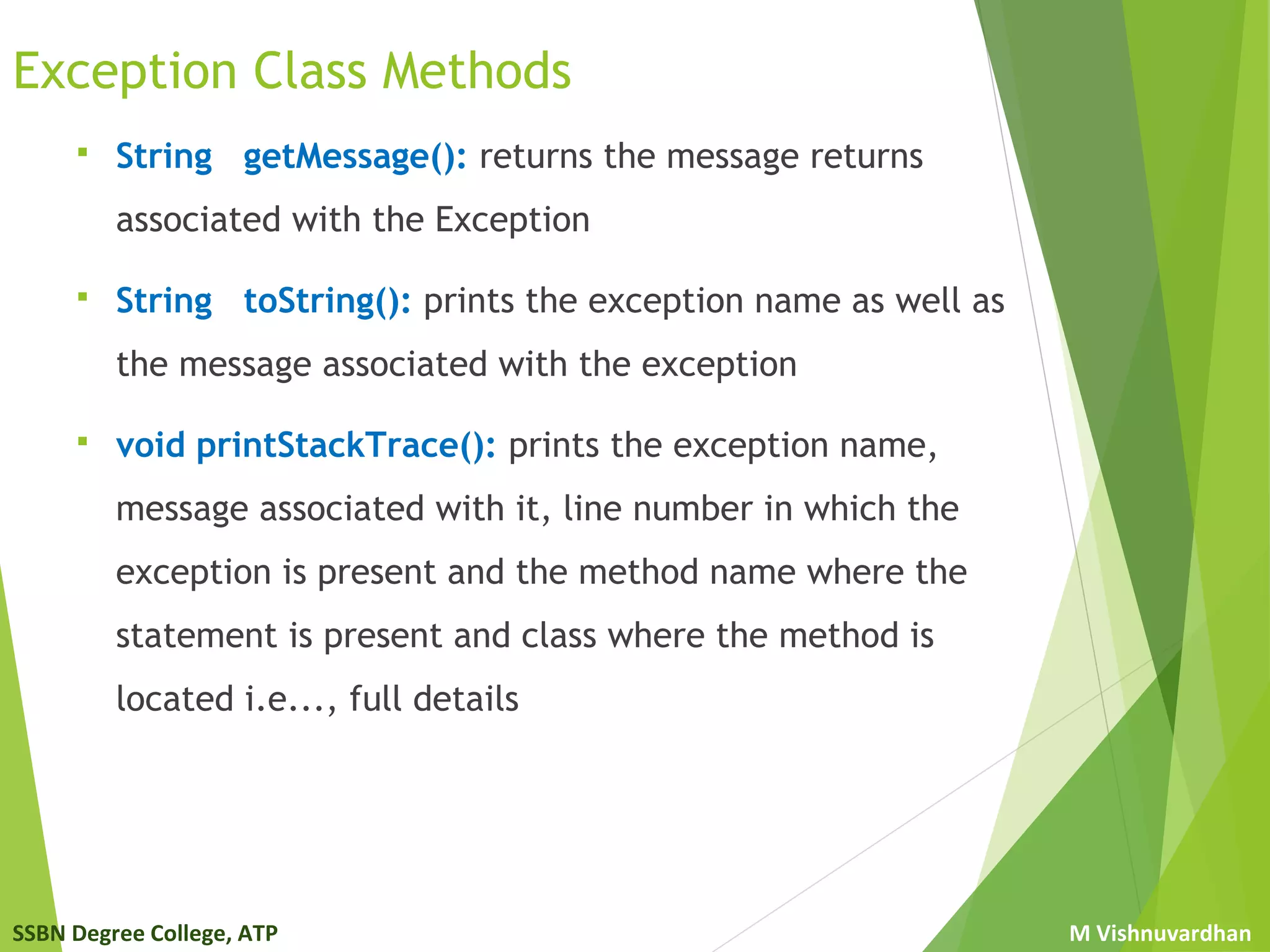 Exception handling | PPT