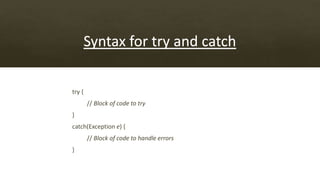 Exception Handling | PPT