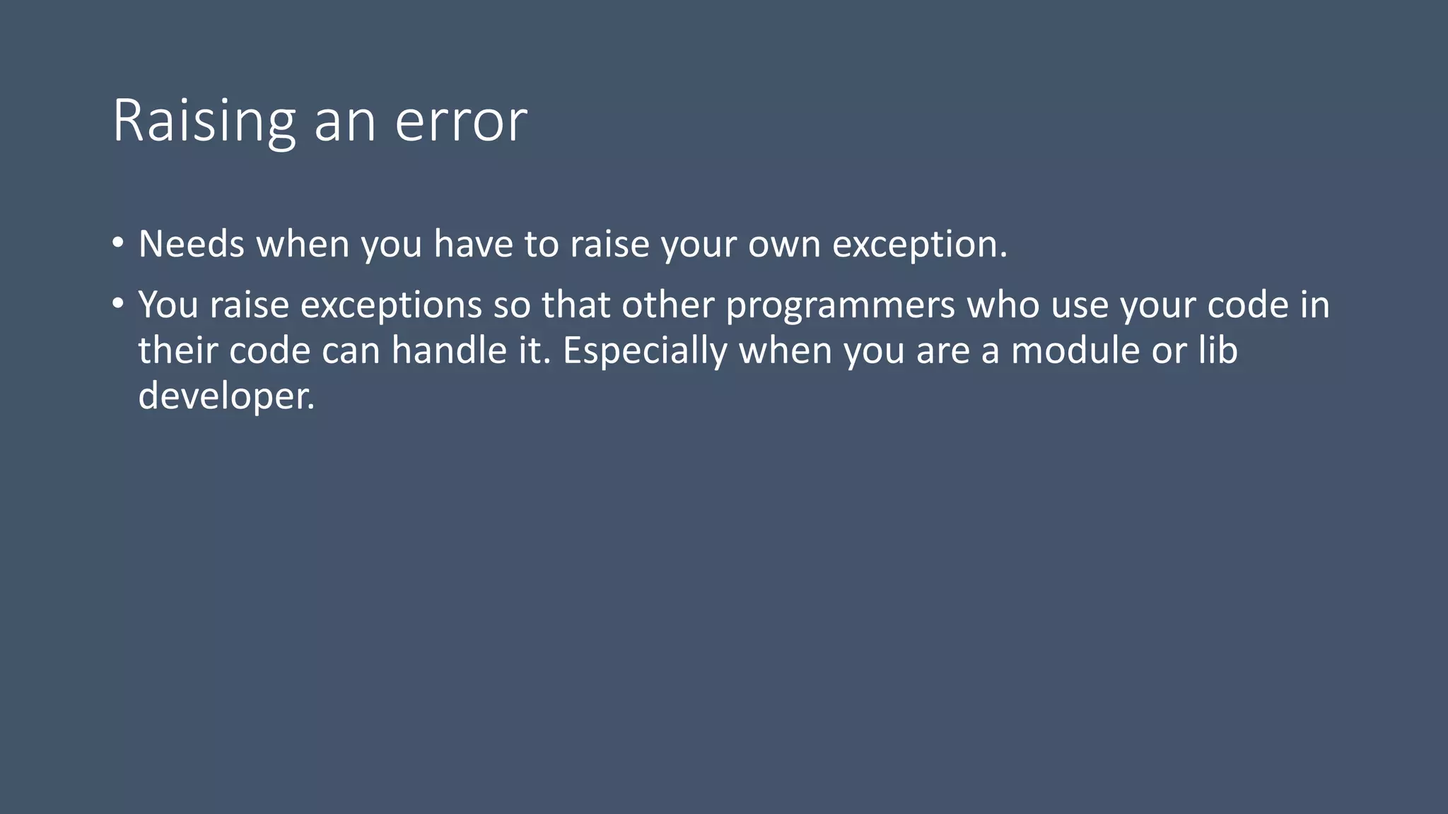Exception Handling In Python Pptx Programming Languages Computing