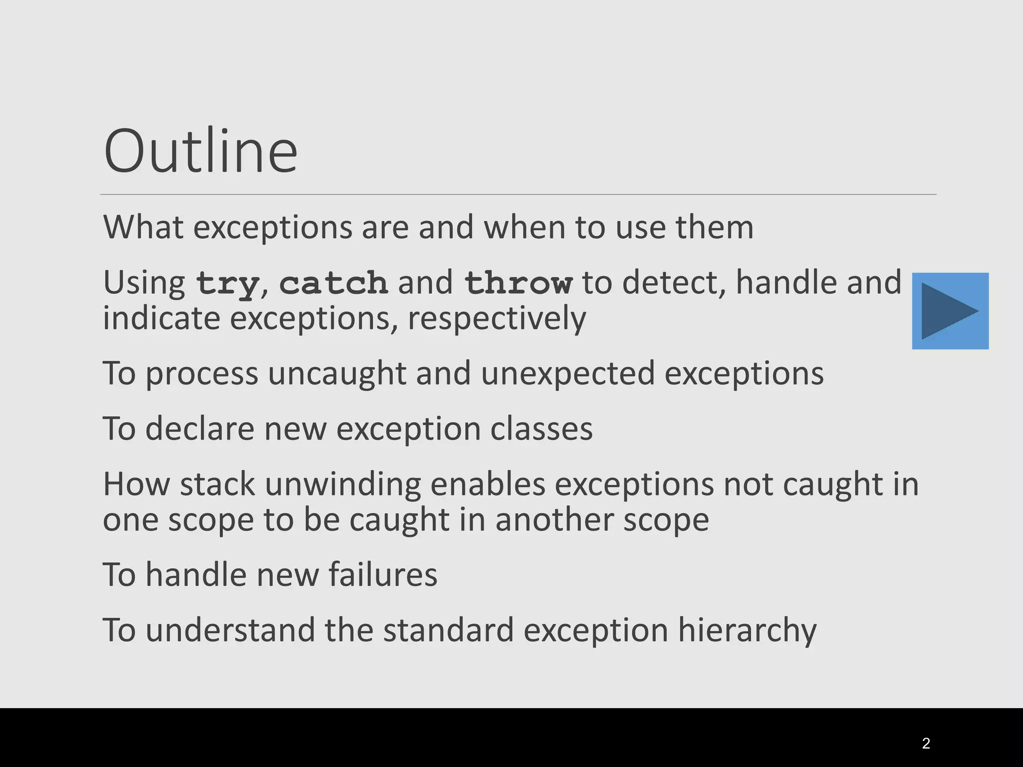 Exception handling | PPT