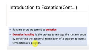 Exception handling | PPTX
