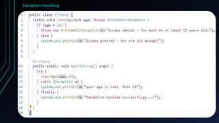 EXCEPTION HANDLING in prograaming | PPT