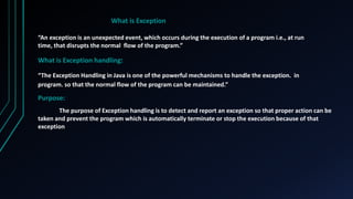 EXCEPTION HANDLING in prograaming | PPT